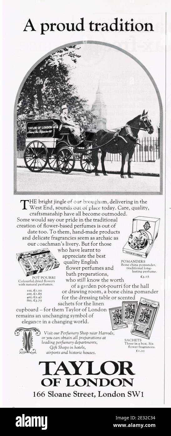 Advertisement for, In Britain Magazine, 1974 Stock Photo - Alamy