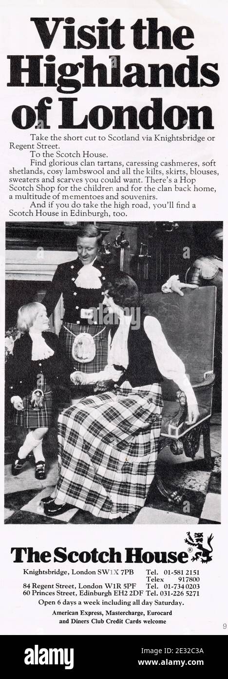 Advertisement for, In Britain Magazine, 1974 Stock Photo - Alamy