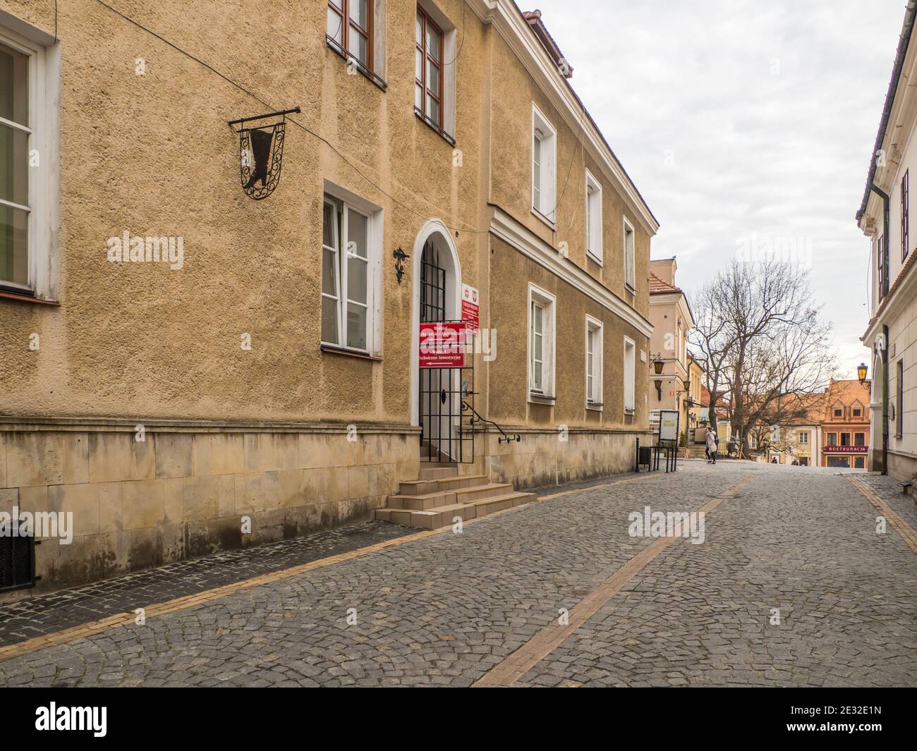 Sandomierz, Poland - February 17, 2020: Historic tenement houses in ...