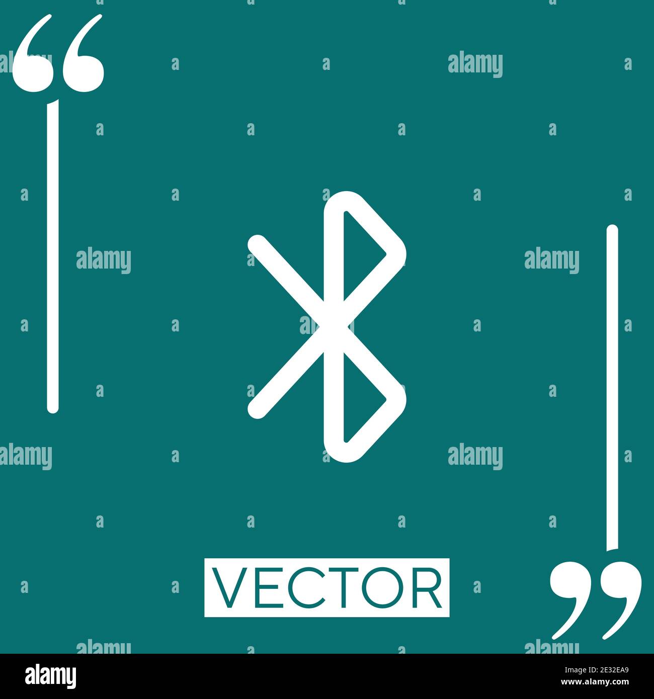 bluetooth sign Linear icon. Editable stroke line Stock Vector Image ...