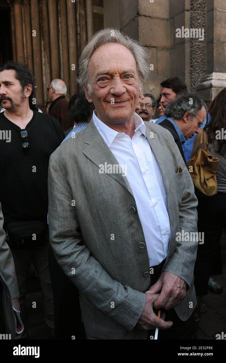Philippe Tesson attends the funerals of Laurent Terzieff at the Eglise ...