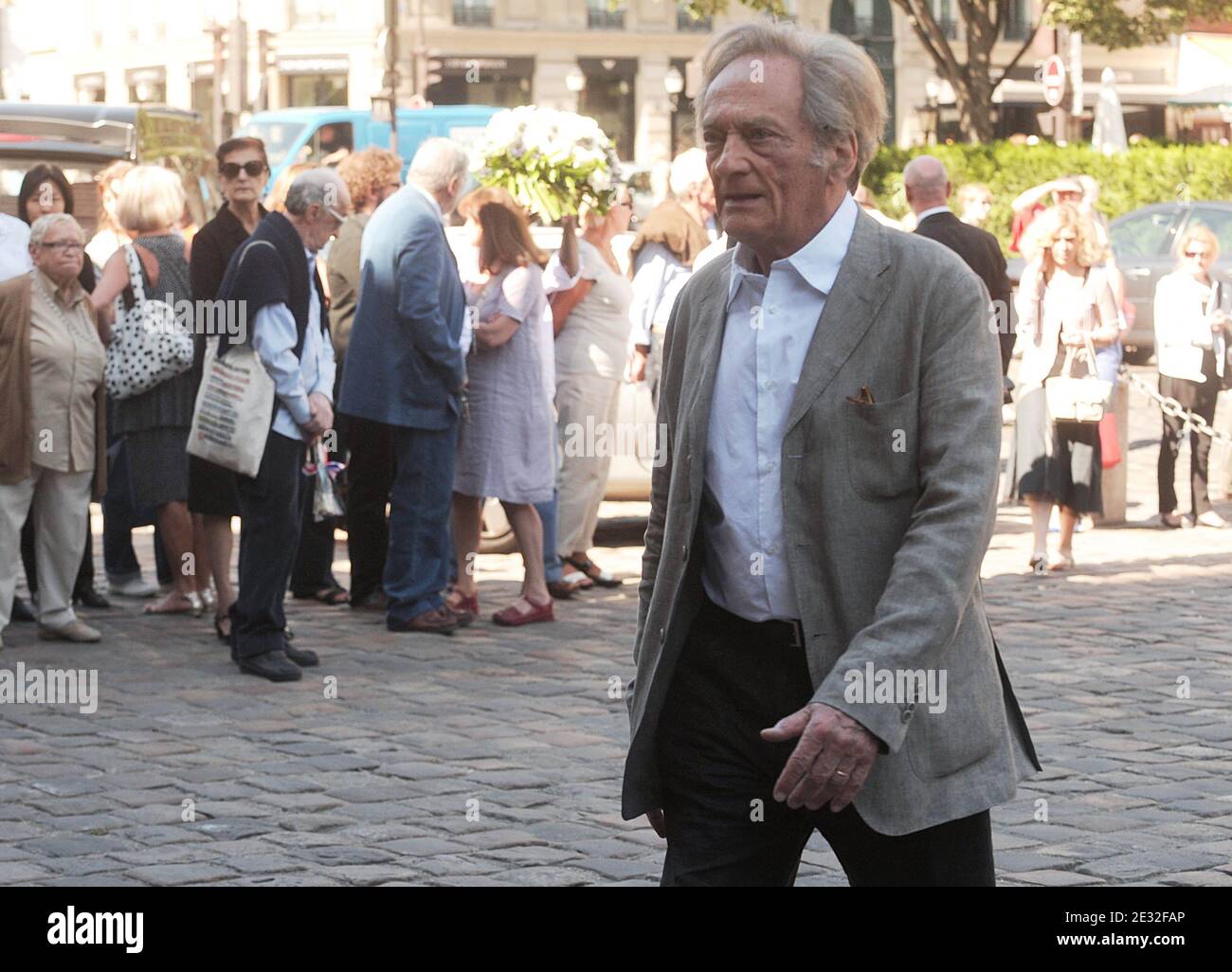 Philippe Tesson attends the funerals of Laurent Terzieff at the Eglise ...