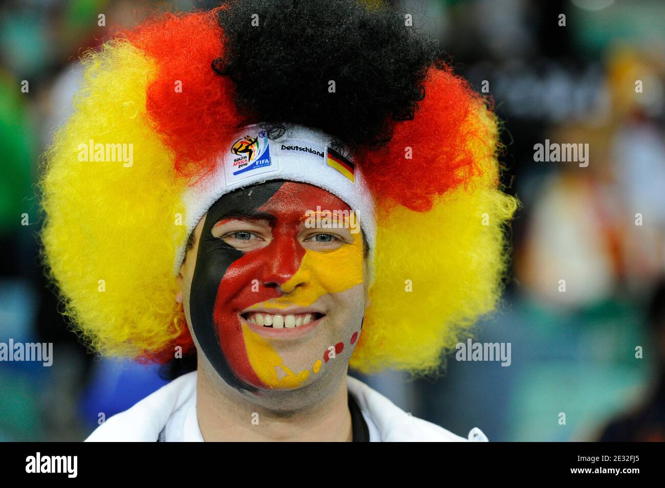 Germany's Fan during the 2010 FIFA World Cup South Africa, Semi-Final ...