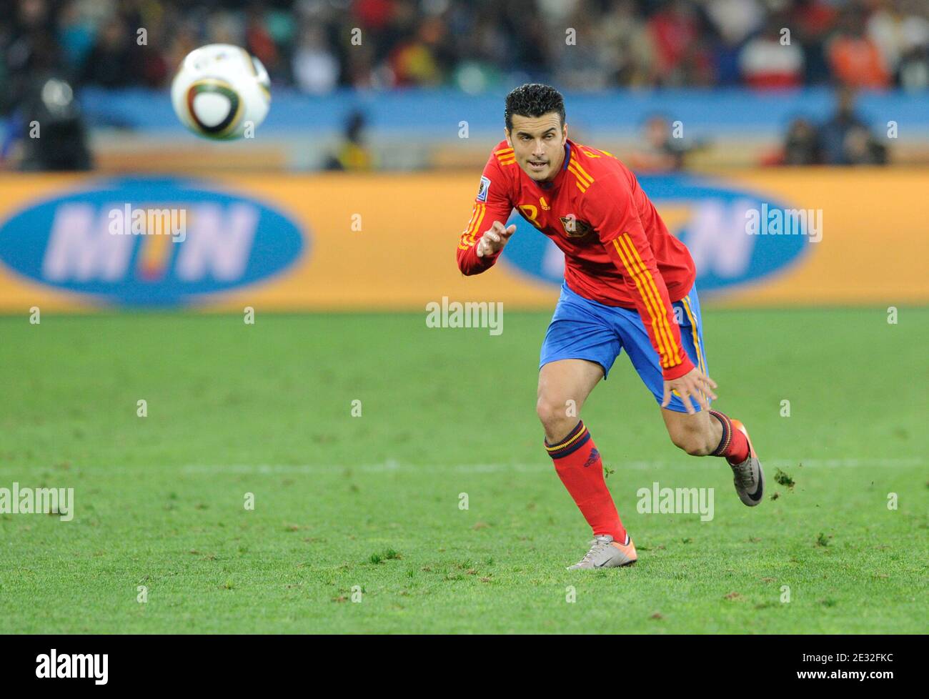 Spain's Pedro during the 2010 FIFA World Cup South Africa, Semi-Final ...