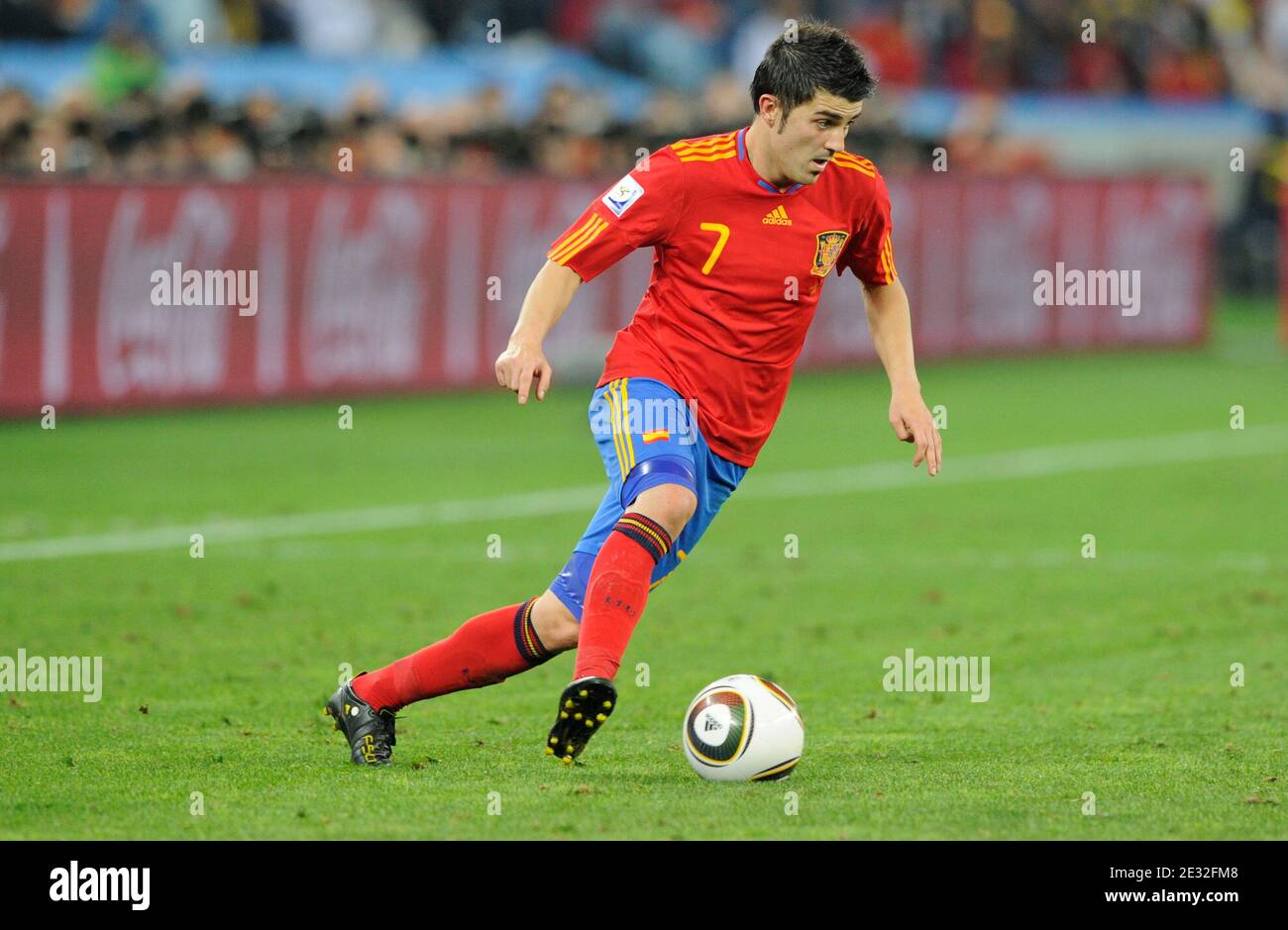 Spain's David Villa during the 2010 FIFA World Cup South Africa, Semi ...