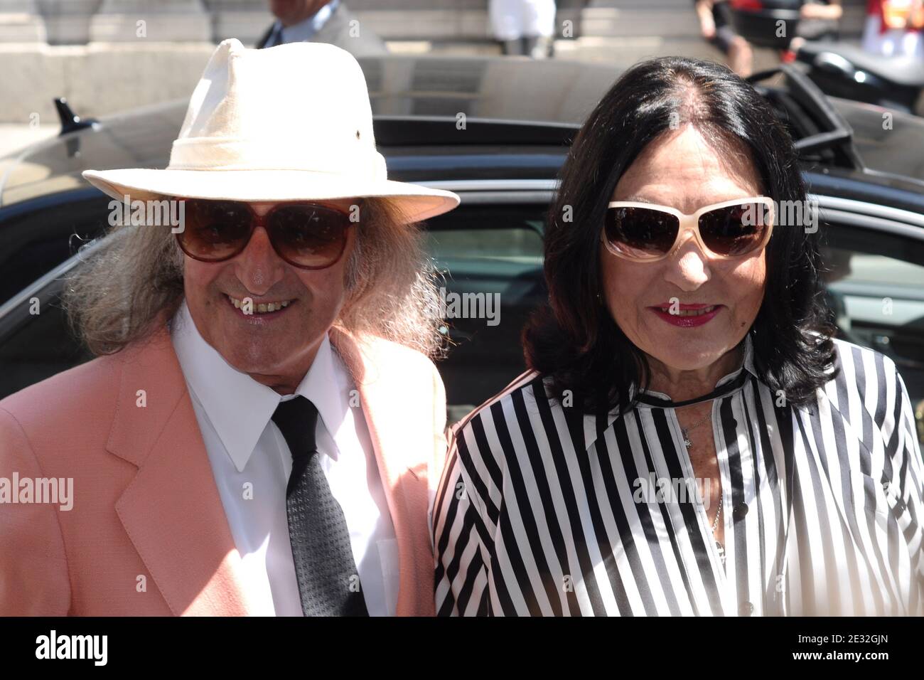 Nana Mouskouri and husband Andre Chapelle arriving for the Jean-Paul ...