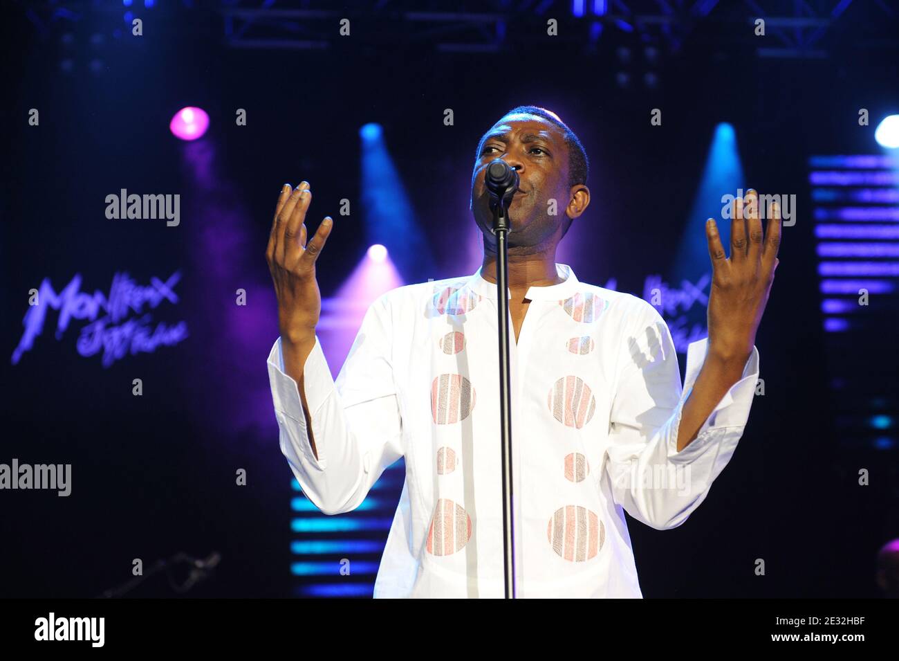 Senegalese singer and author Youssou N'Dour live at Montreux Jazz ...
