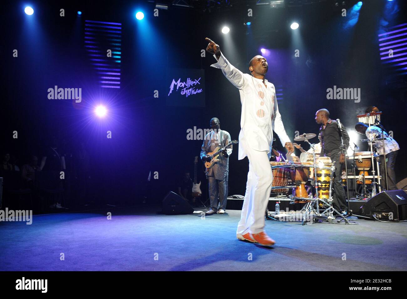 Senegalese singer and author Youssou N'Dour live at Montreux Jazz ...