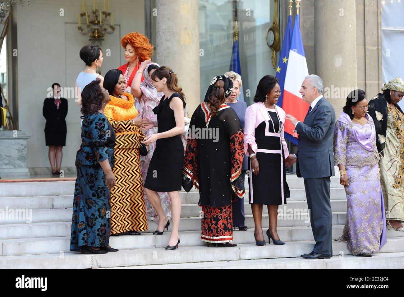 French First lady Carla Bruni-Sarkozy is pictured with Congolese ...