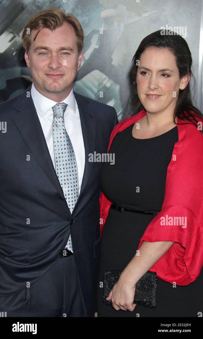 Christopher Nolan and wife Emma Thomas arriving for the L.A. premiere ...