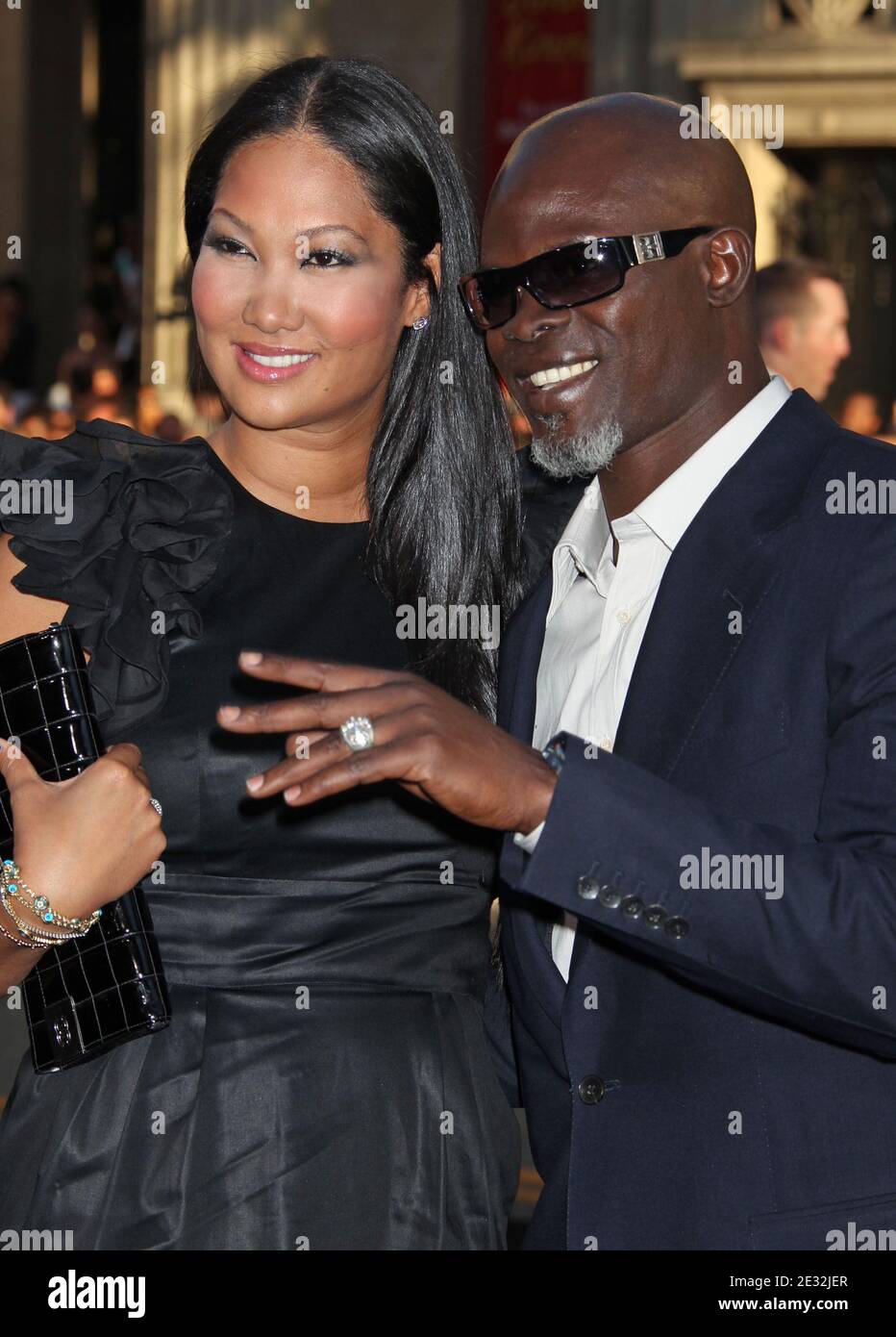 Kimora Lee and Djimon Houndsou arriving for the L.A. premiere of ...