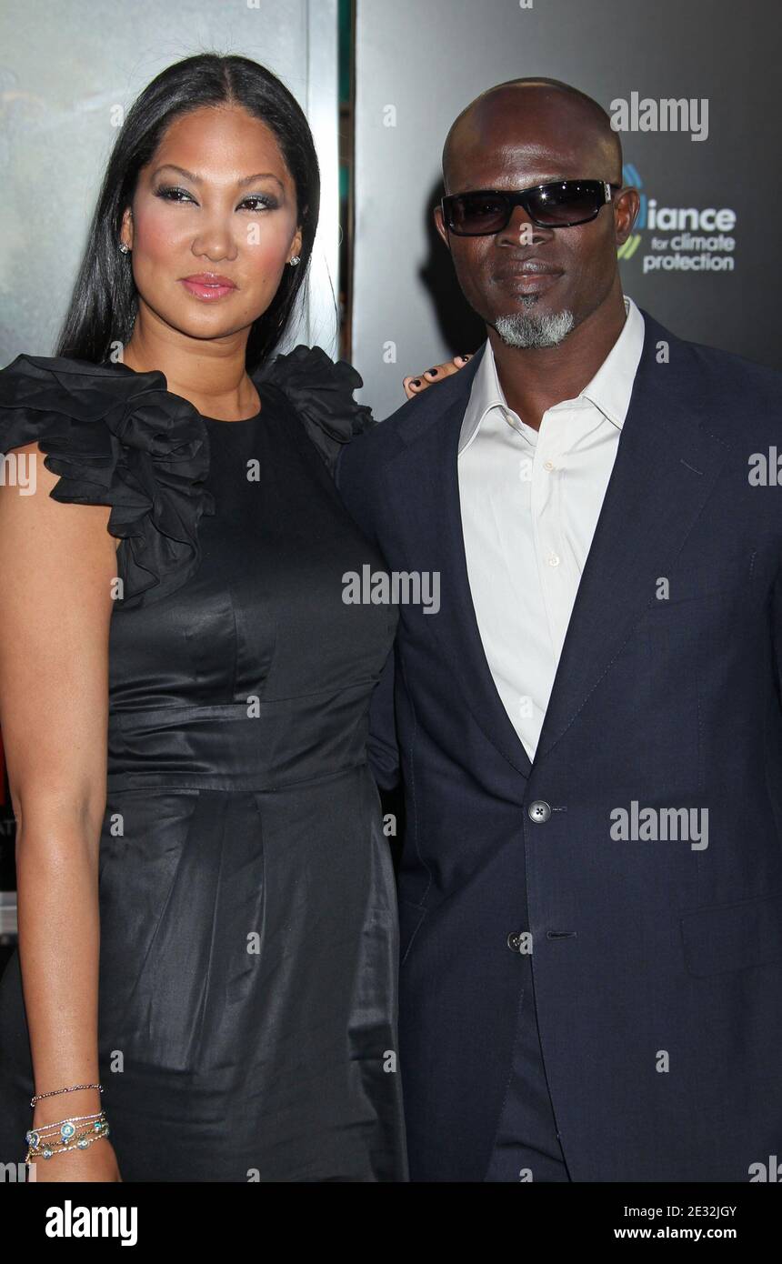 Kimora Lee and Djimon Houndsou arriving for the L.A. premiere of ...