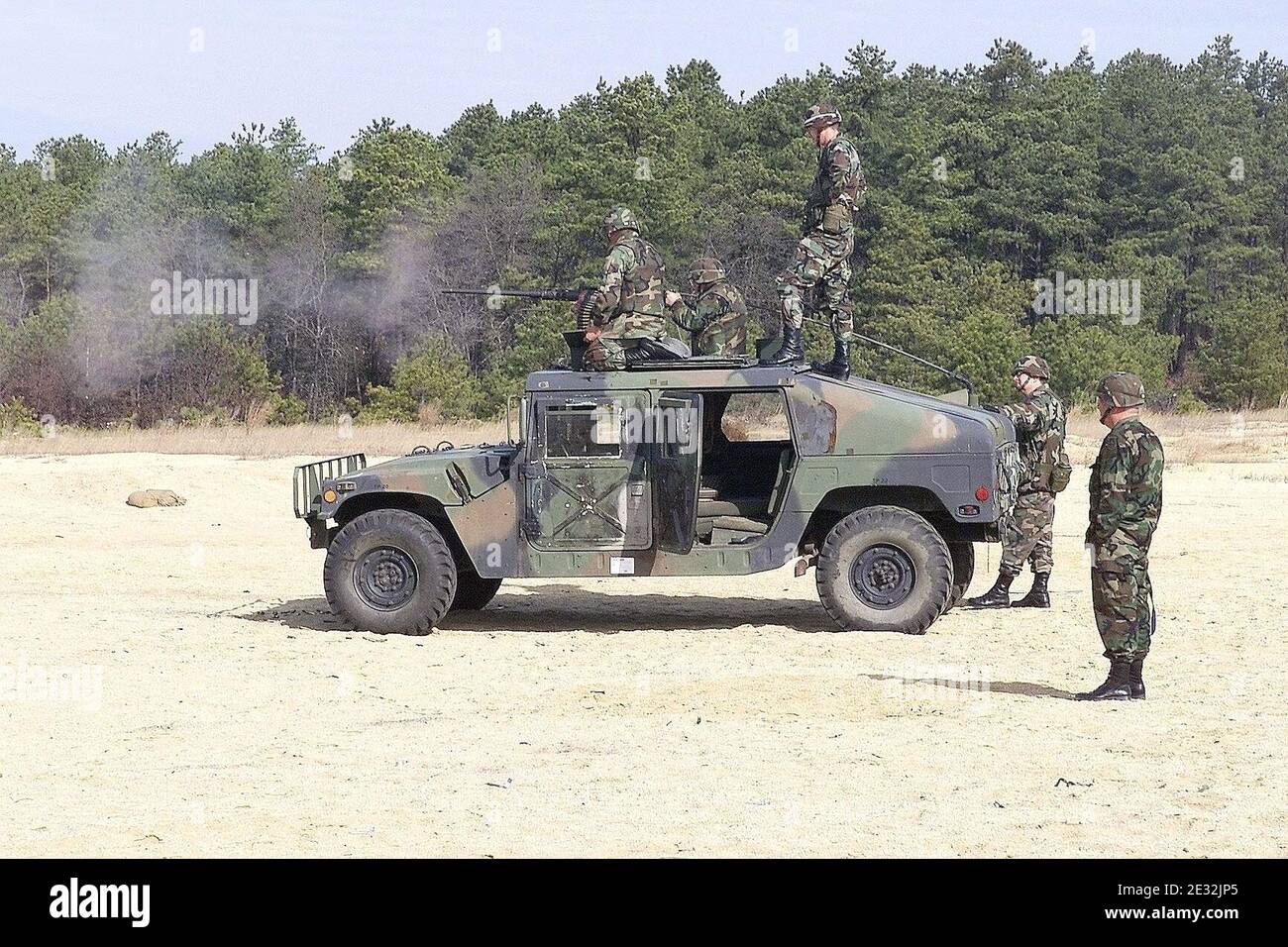 M1025 HMMWV firing M2HB Stock Photo - Alamy