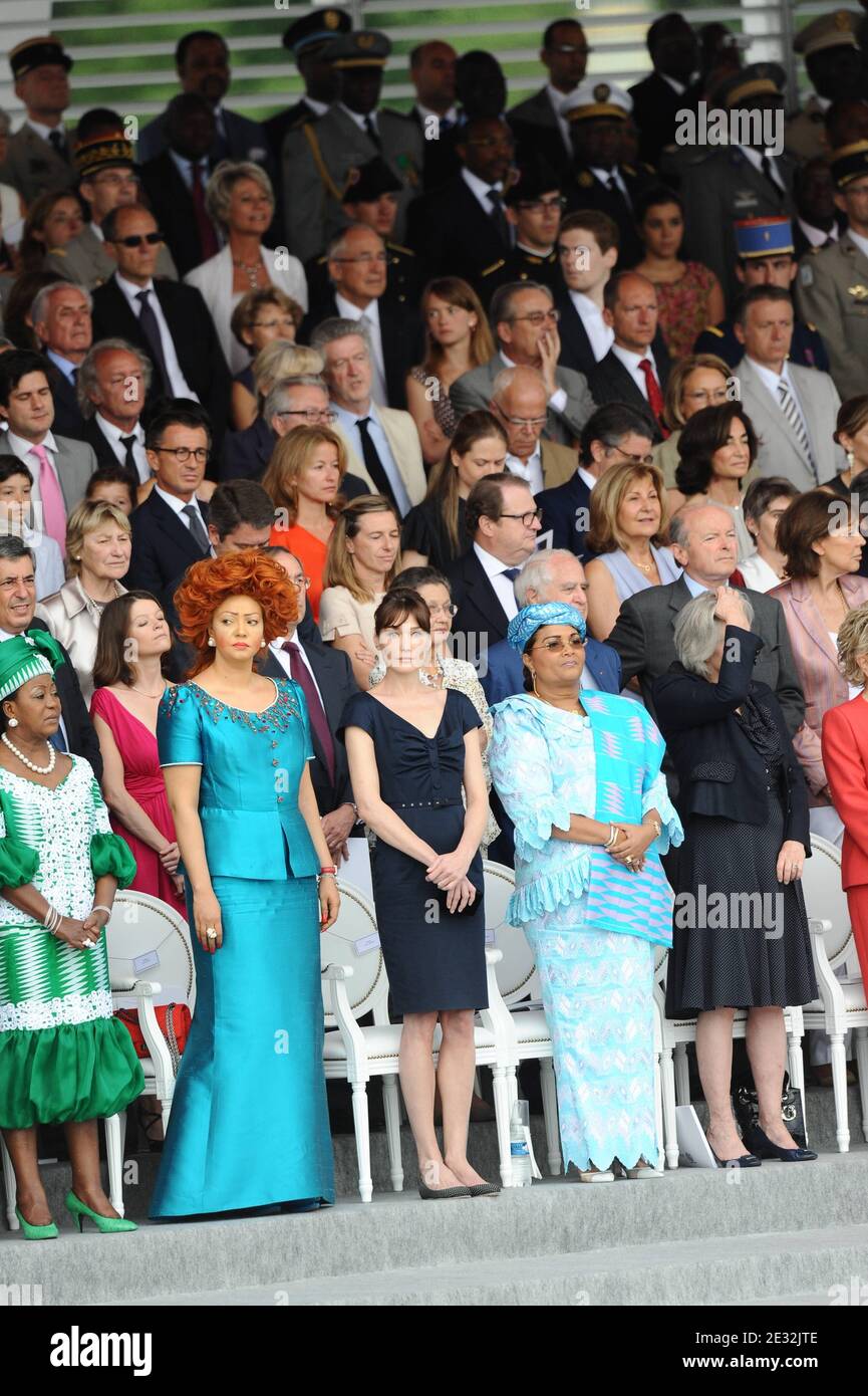 L-R : Congolese first lady Antoinette Sassou-Nguesso, Cameroon's first ...