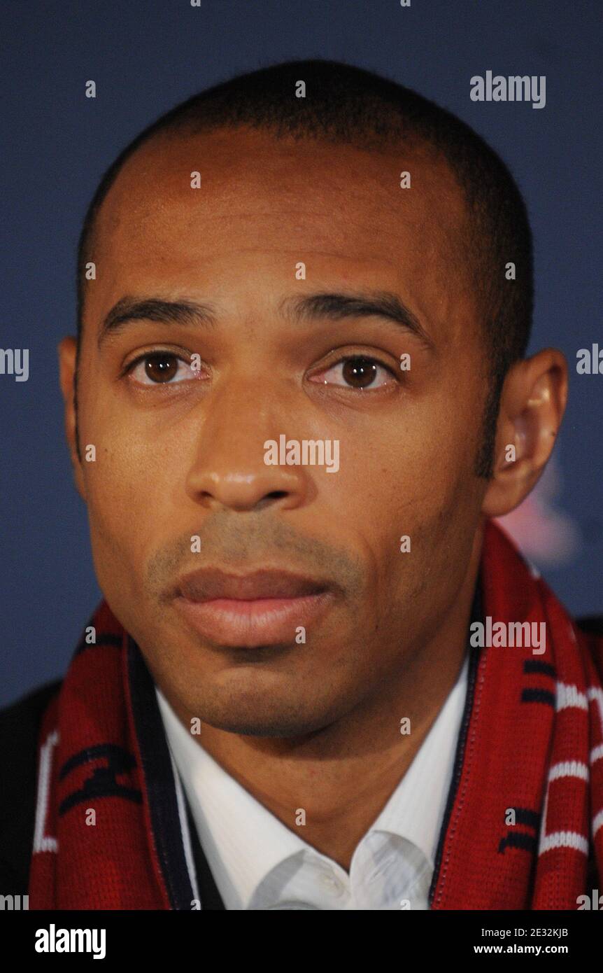 French soccer player Thierry Henry attends a press conference at Red ...
