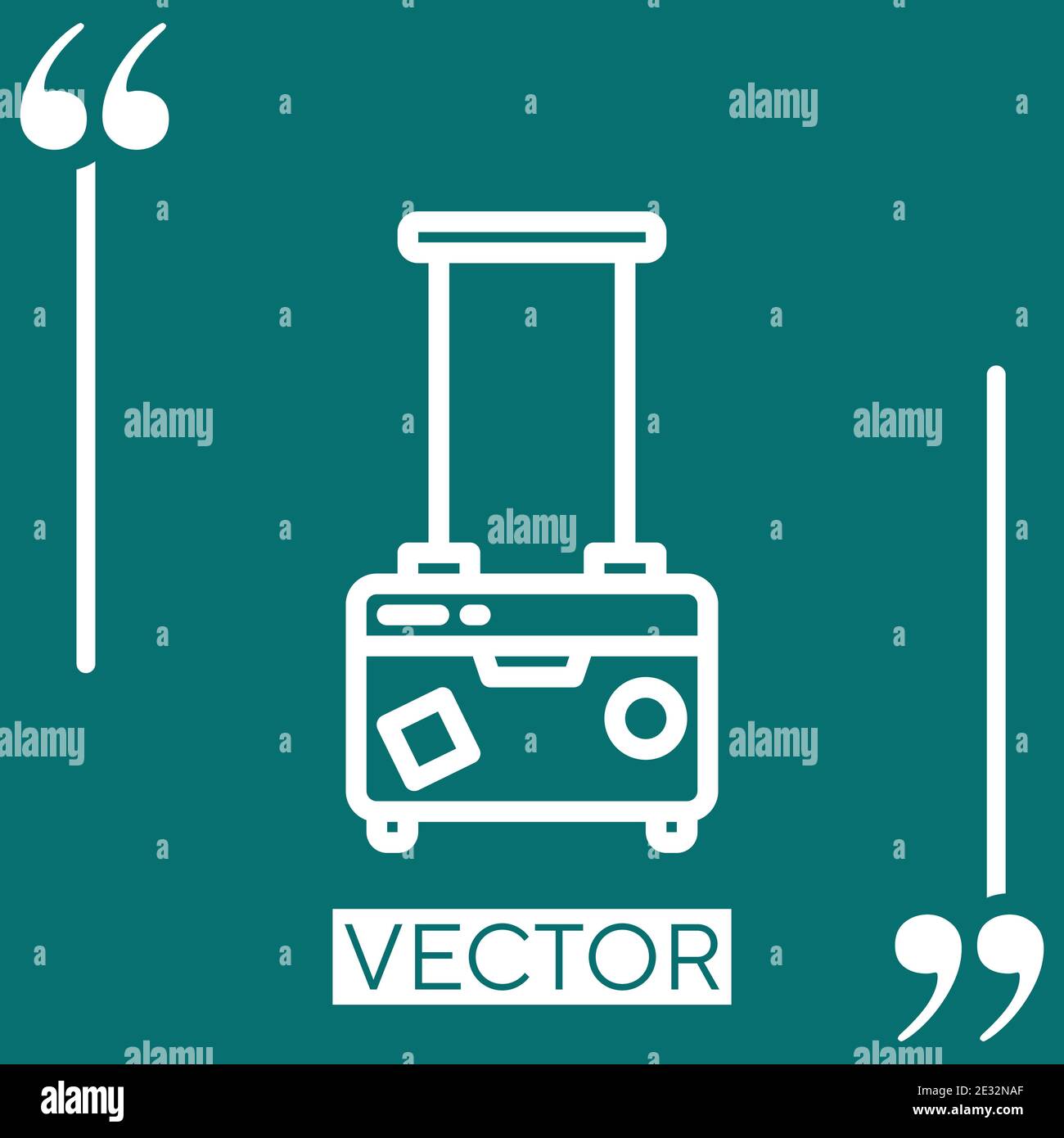 luggage vector icon Linear icon. Editable stroke line Stock Vector ...
