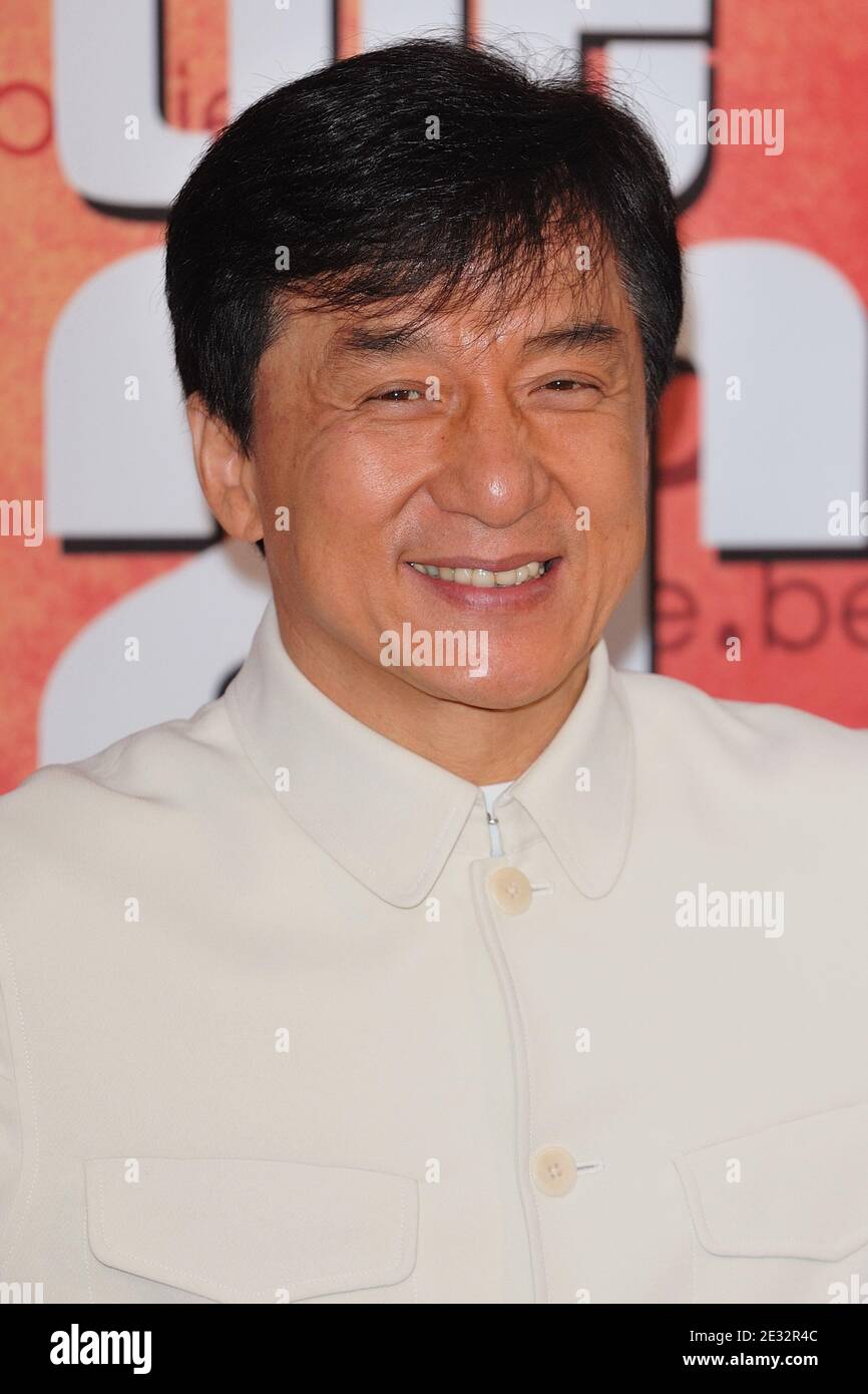 Jacky Chan arriving for the France premiere of 'The Karate Kid' held at ...
