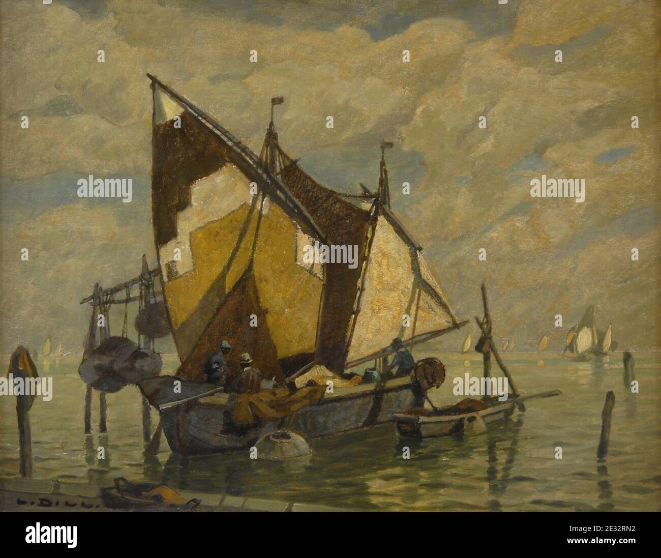 Ludwig Dill - Fischerboot in der Lagune Stock Photo - Alamy