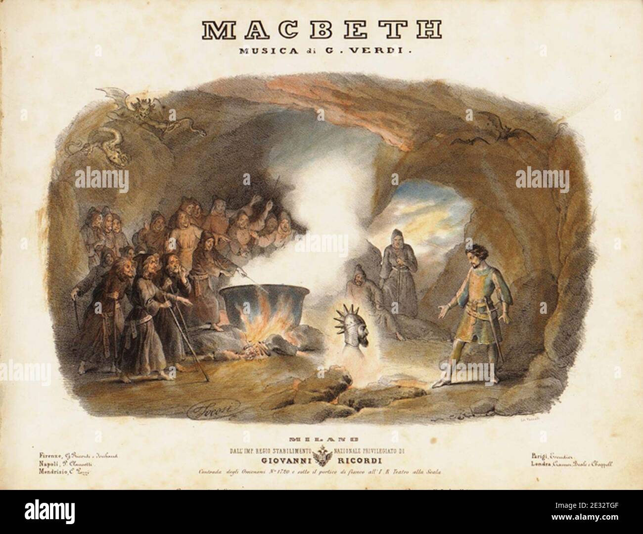 Macbeth-meets the witches Stock Photo - Alamy