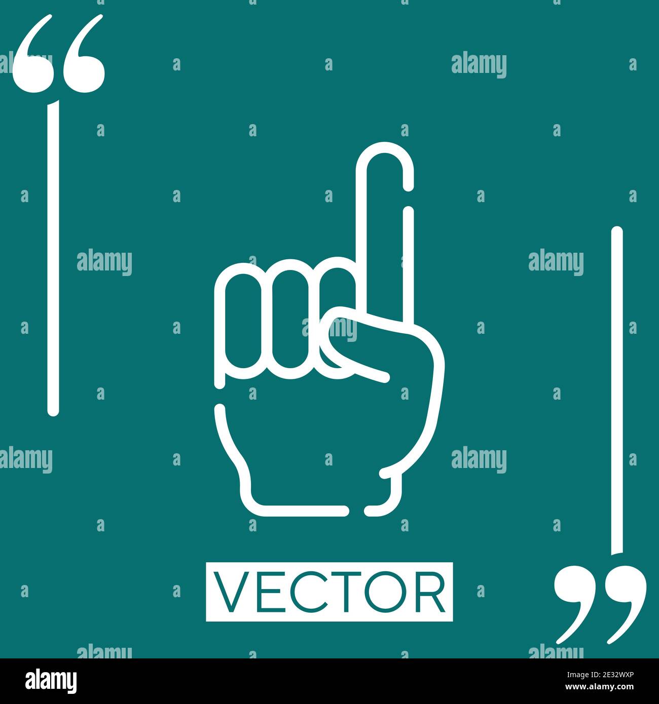 pointing up vector icon Linear icon. Editable stroke line Stock Vector ...