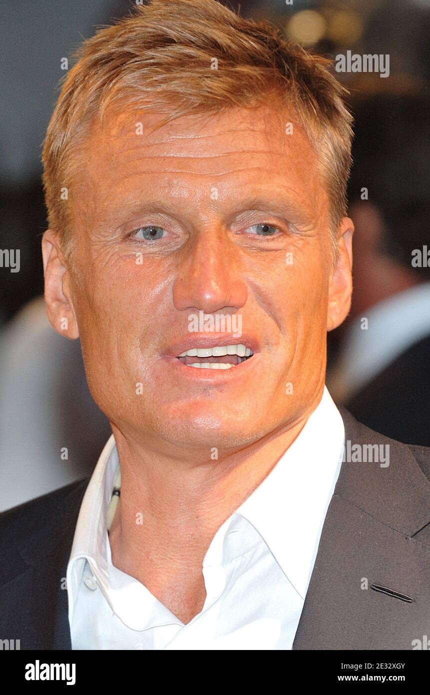 Dolph Lundgren arriving for French premiere of 'The Expendables', held ...