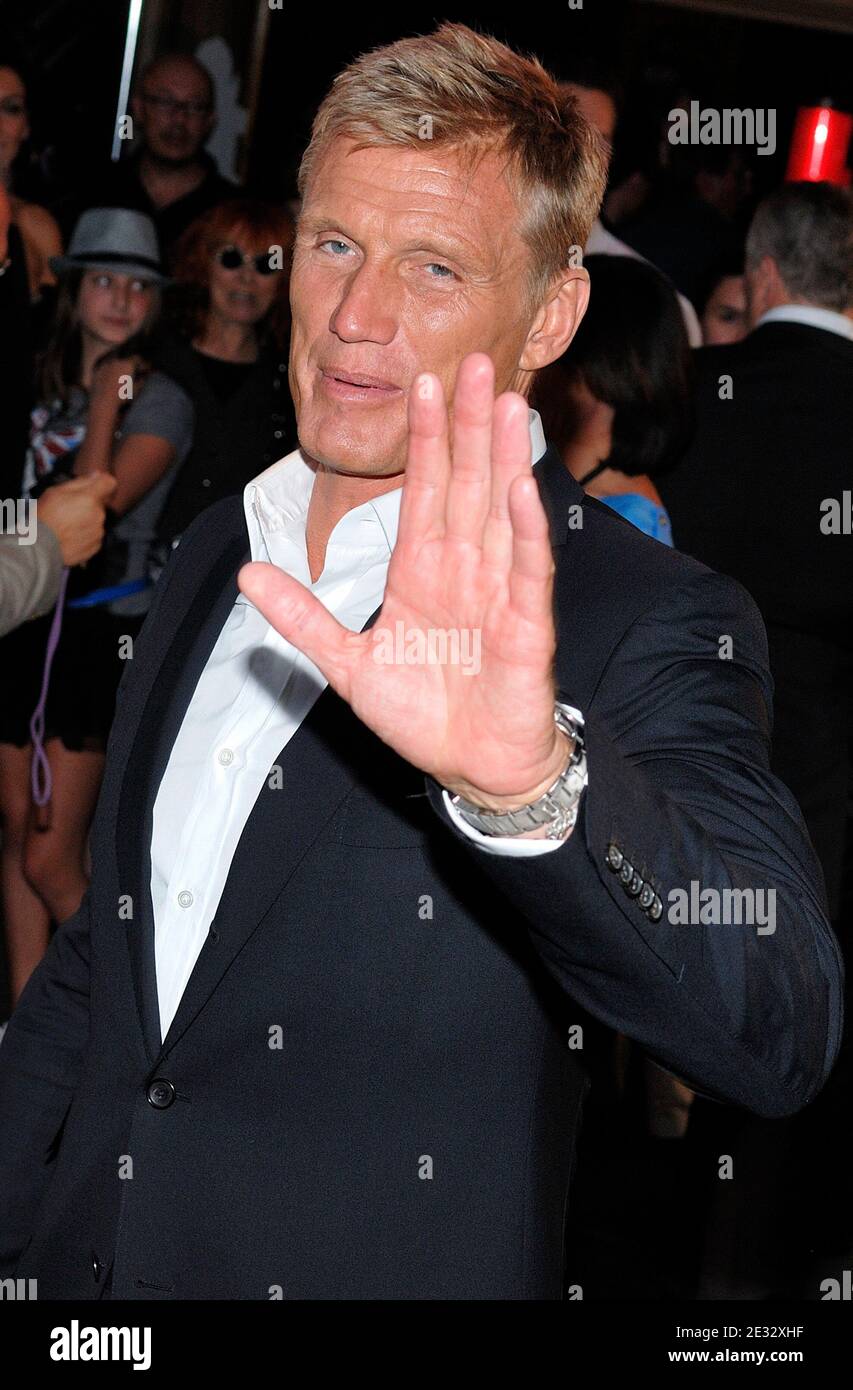 Dolph Lundgren arriving for French premiere of 'The Expendables', held ...