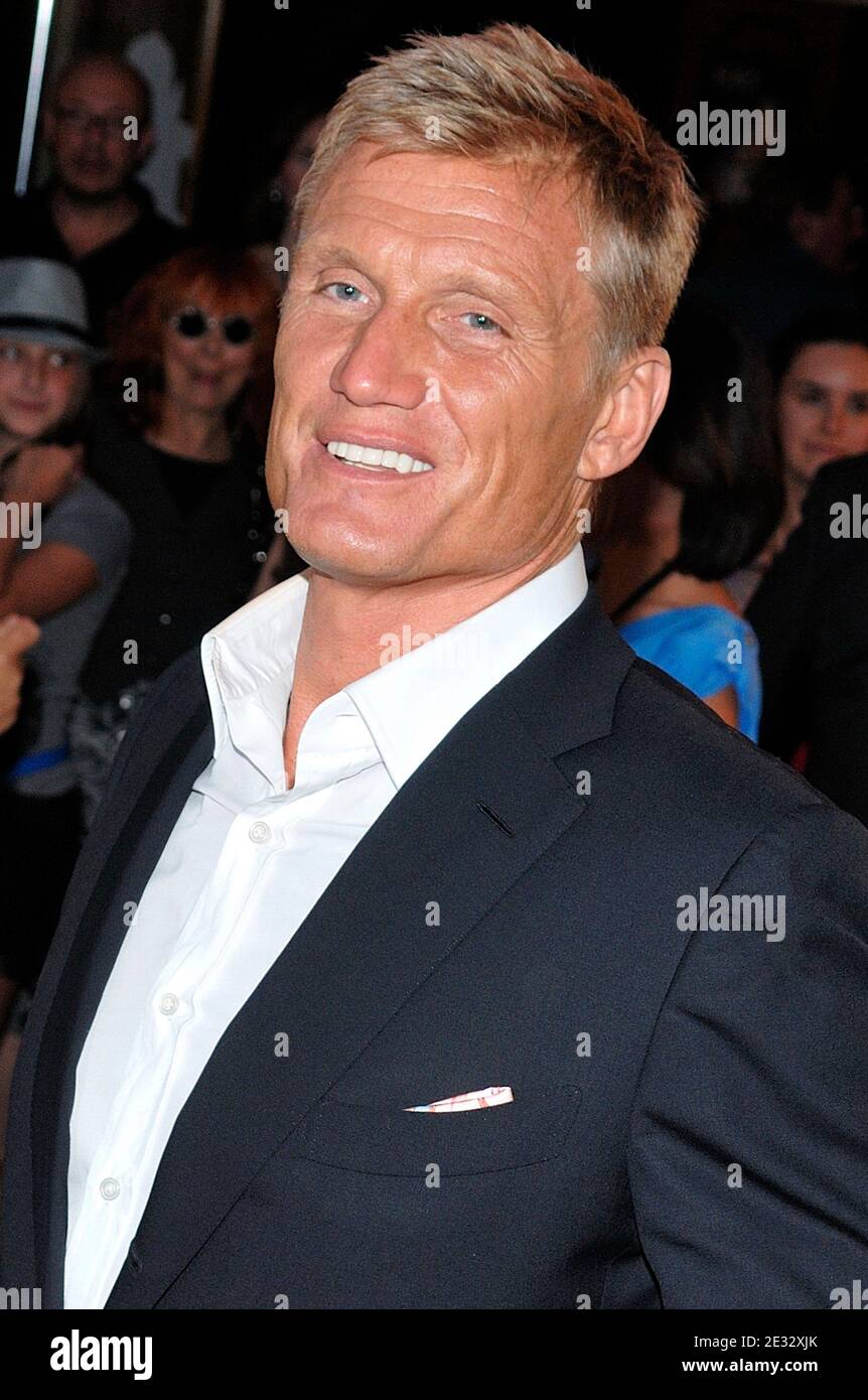 Dolph Lundgren arriving for French premiere of 'The Expendables', held ...