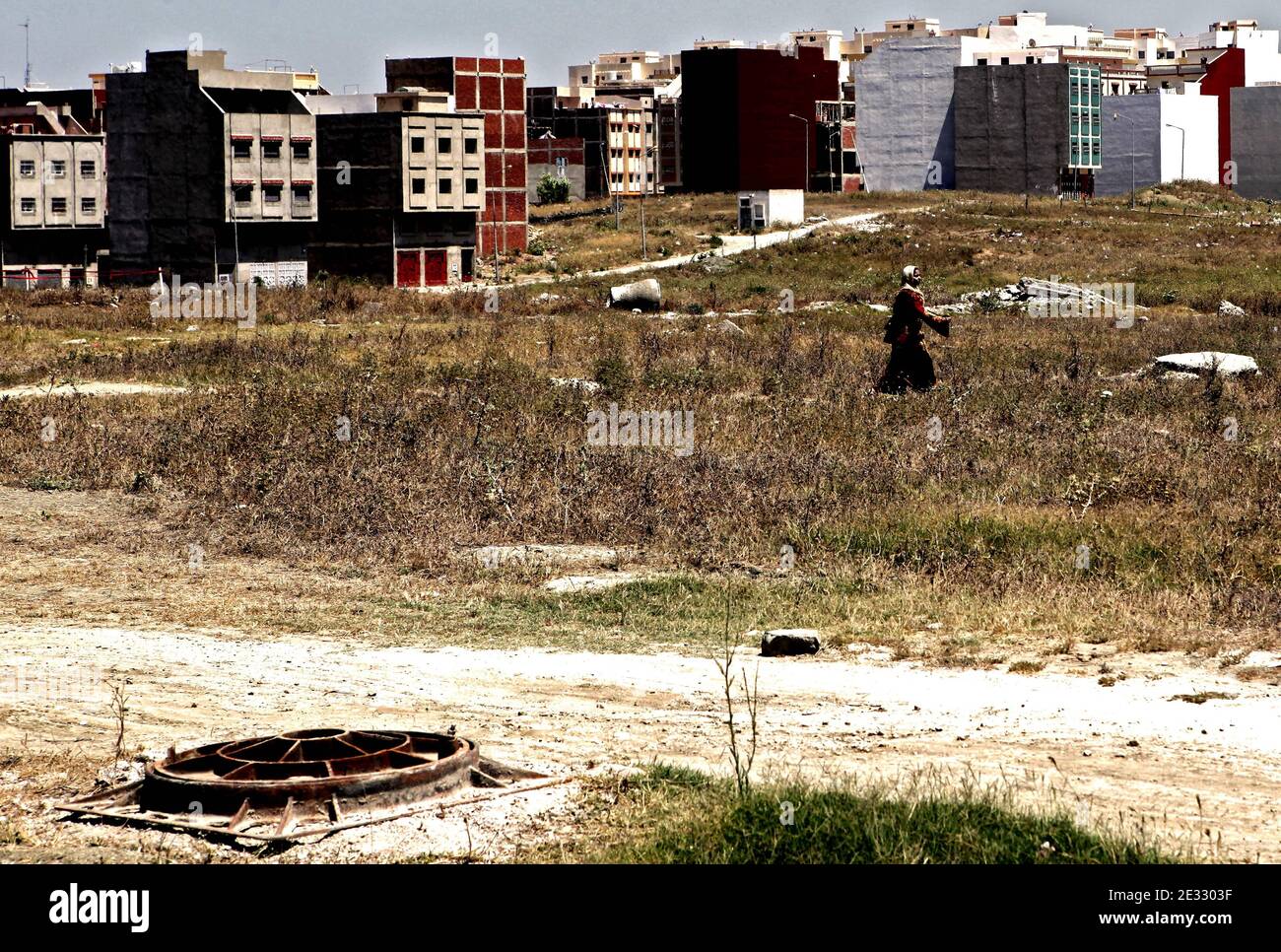 Construction of buildings near Tanger, Morocco, July 2010. Photo by ...