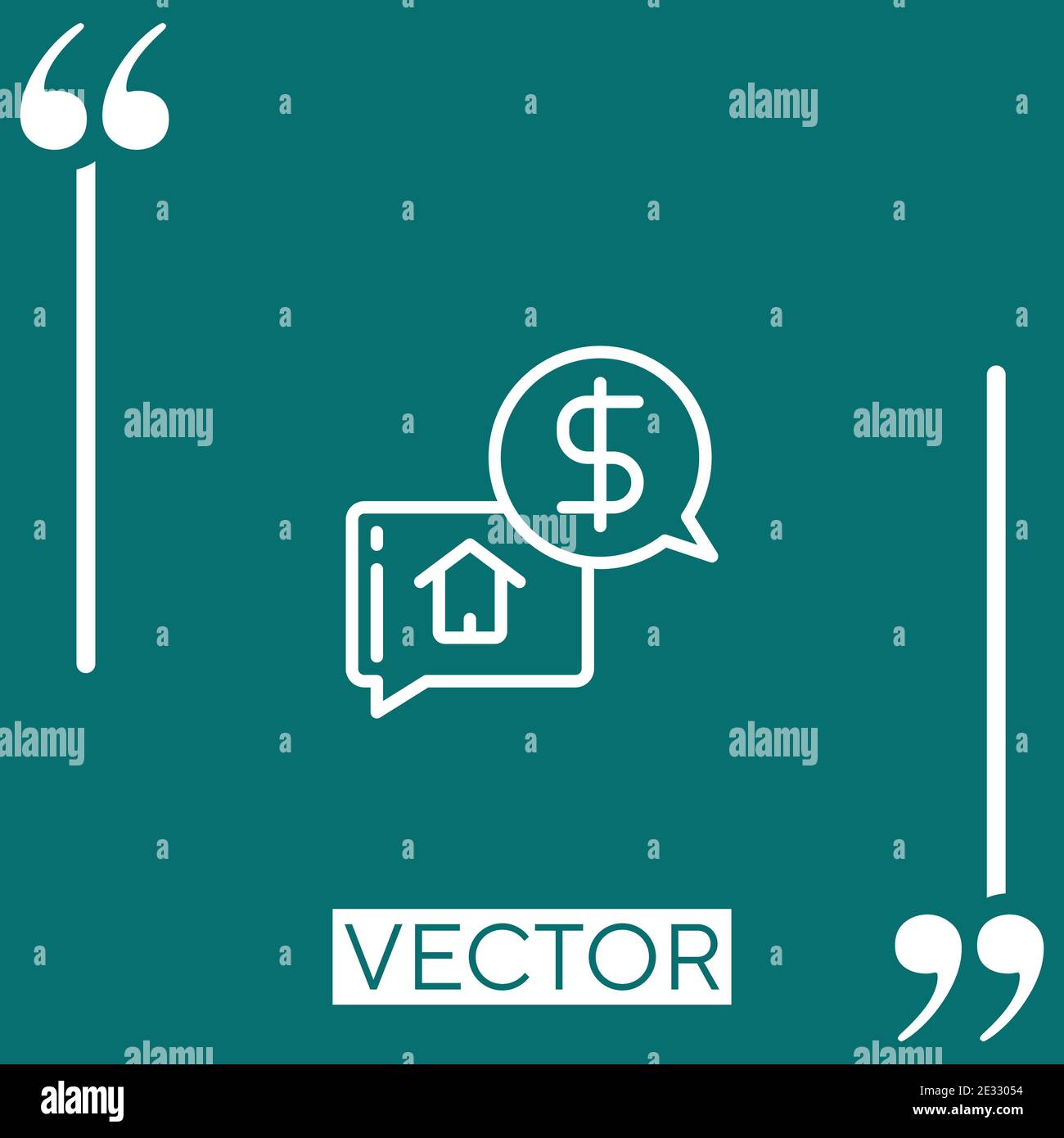 chat vector icon Linear icon. Editable stroked line Stock Vector Image ...