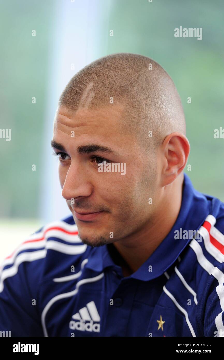 French National Team soccer team Karim Benzema during a Press ...