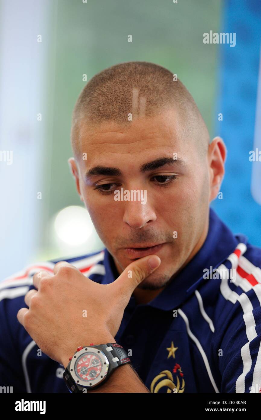 French National Team soccer team Karim Benzema during a Press ...