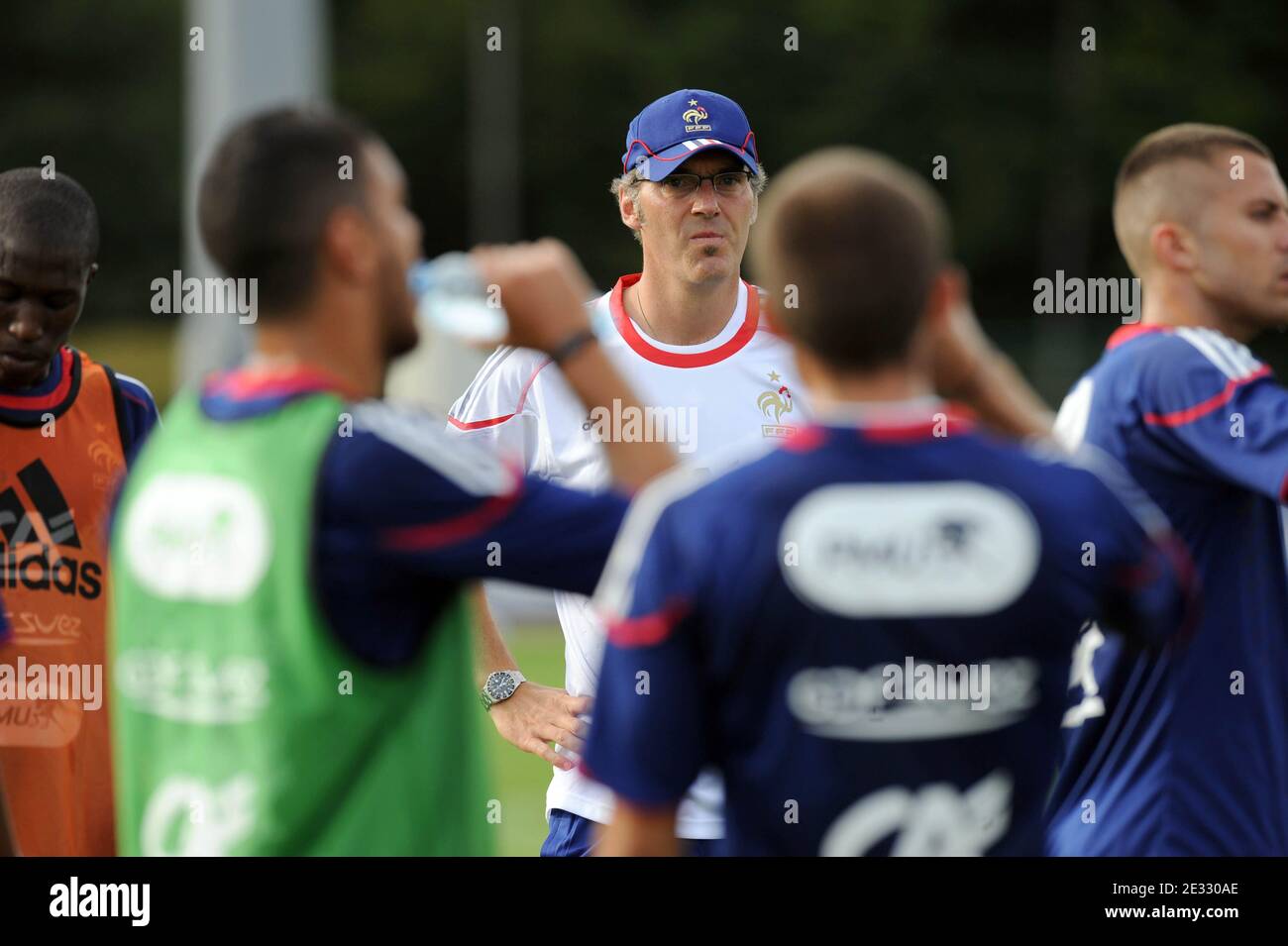 French National Team soccer team coach Laurent Blanc during his first ...