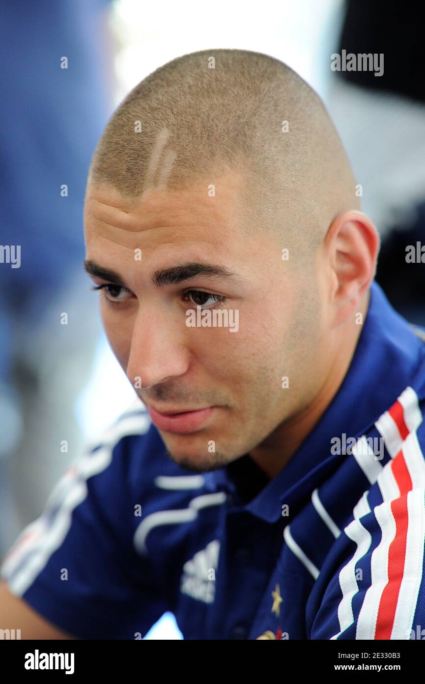 French National Team soccer team Karim Benzema during a Press ...