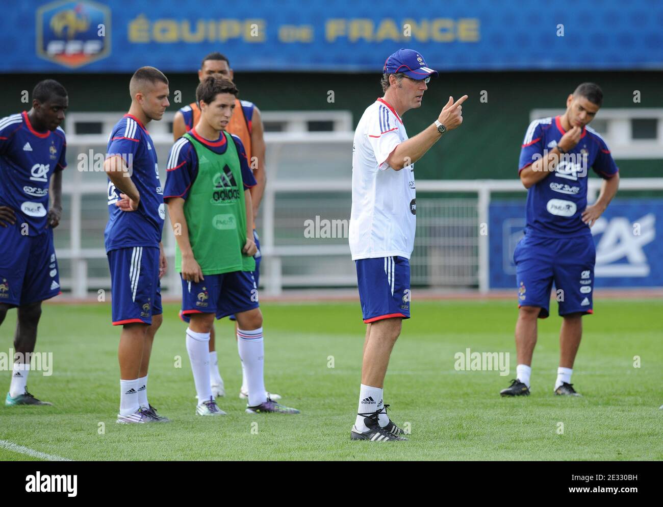 French National Team soccer team coach Laurent Blanc during his first ...