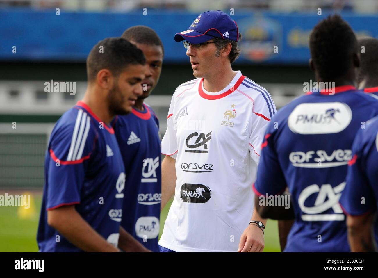 Laurent Blanc, new coach of the French national soccer team and his ...