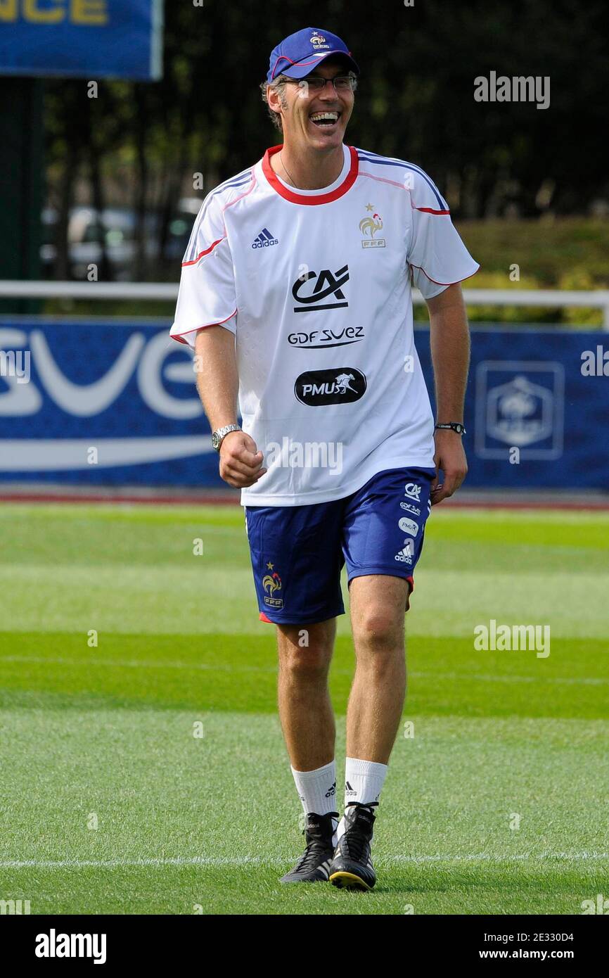 Laurent Blanc, new coach of the French national soccer team and his ...