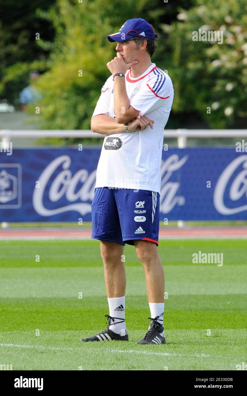 Laurent Blanc, new coach of the French national soccer team and his ...