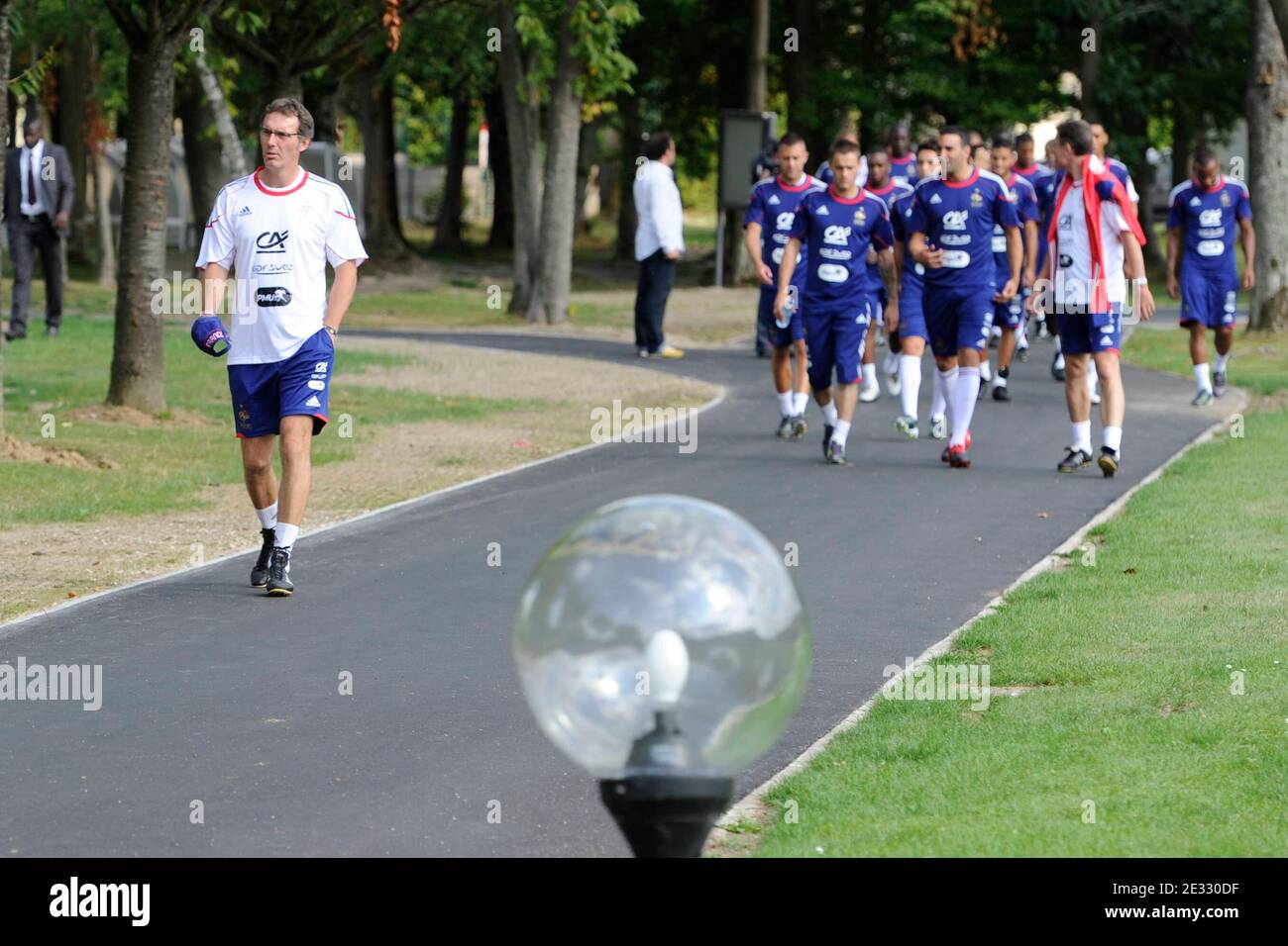 Laurent Blanc, new coach of the French national soccer team and his ...