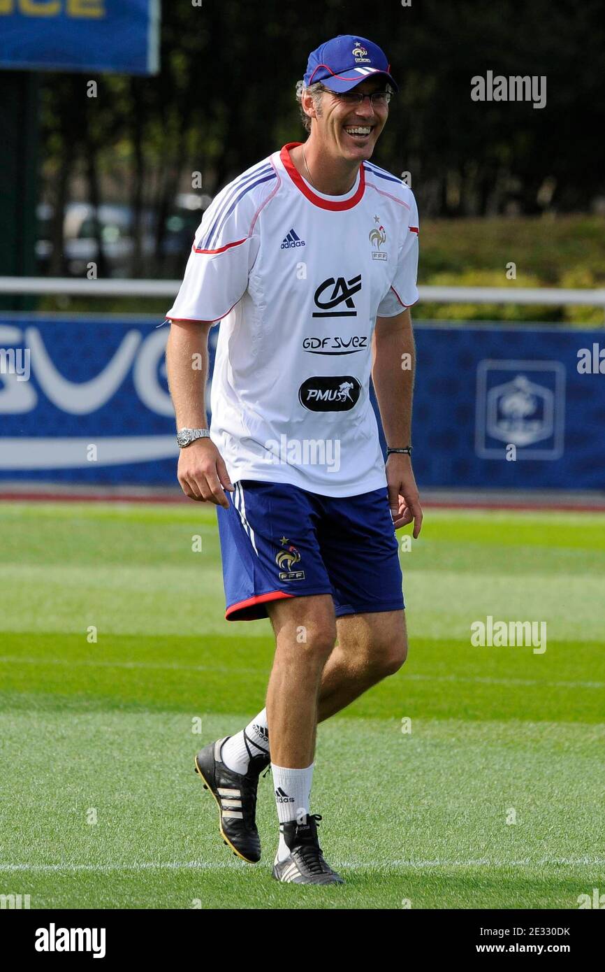 Laurent Blanc, new coach of the French national soccer team and his ...