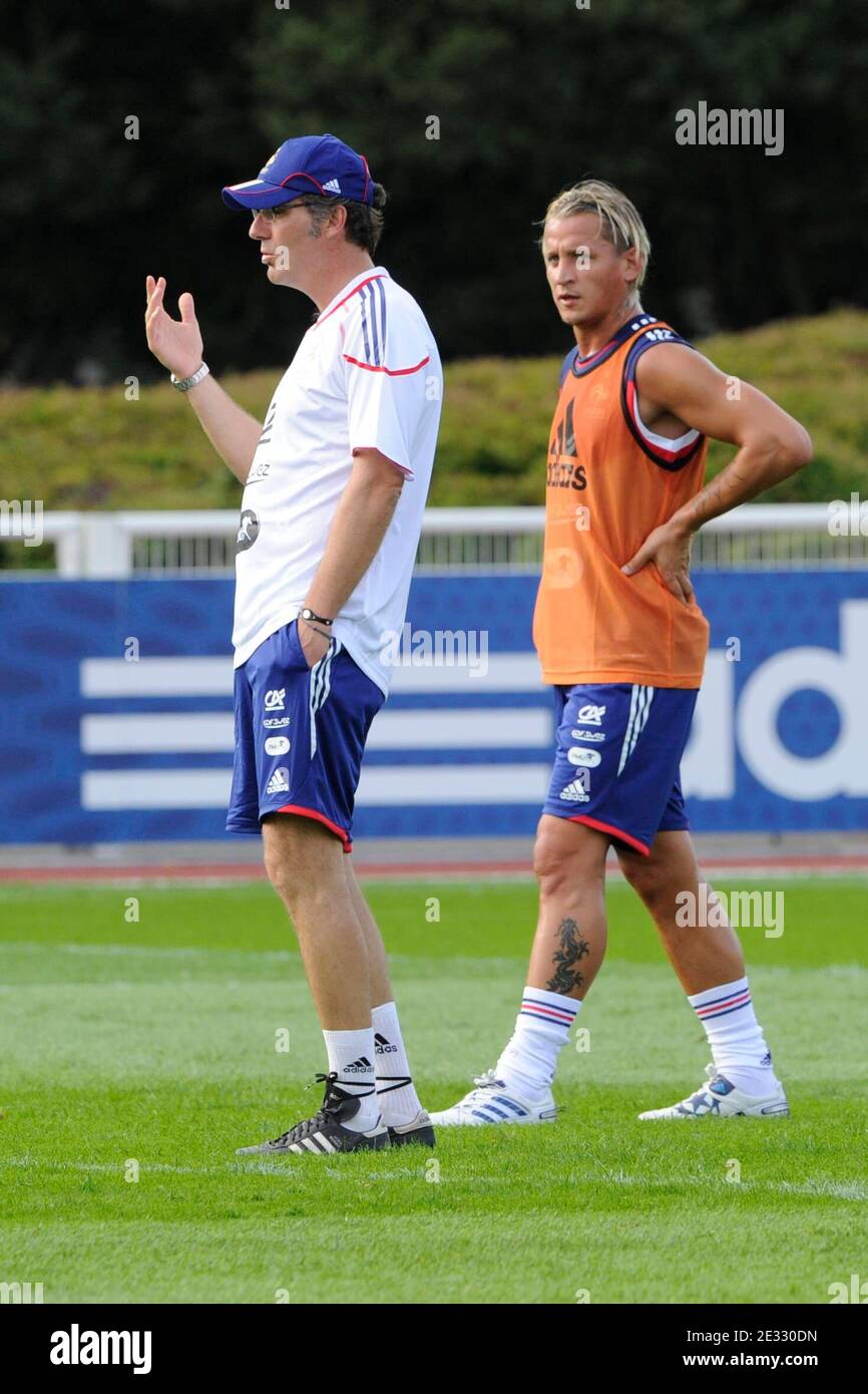 Laurent Blanc, new coach of the French national soccer team and his ...