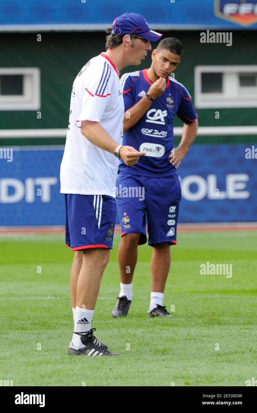 Laurent Blanc, new coach of the French national soccer team and his ...