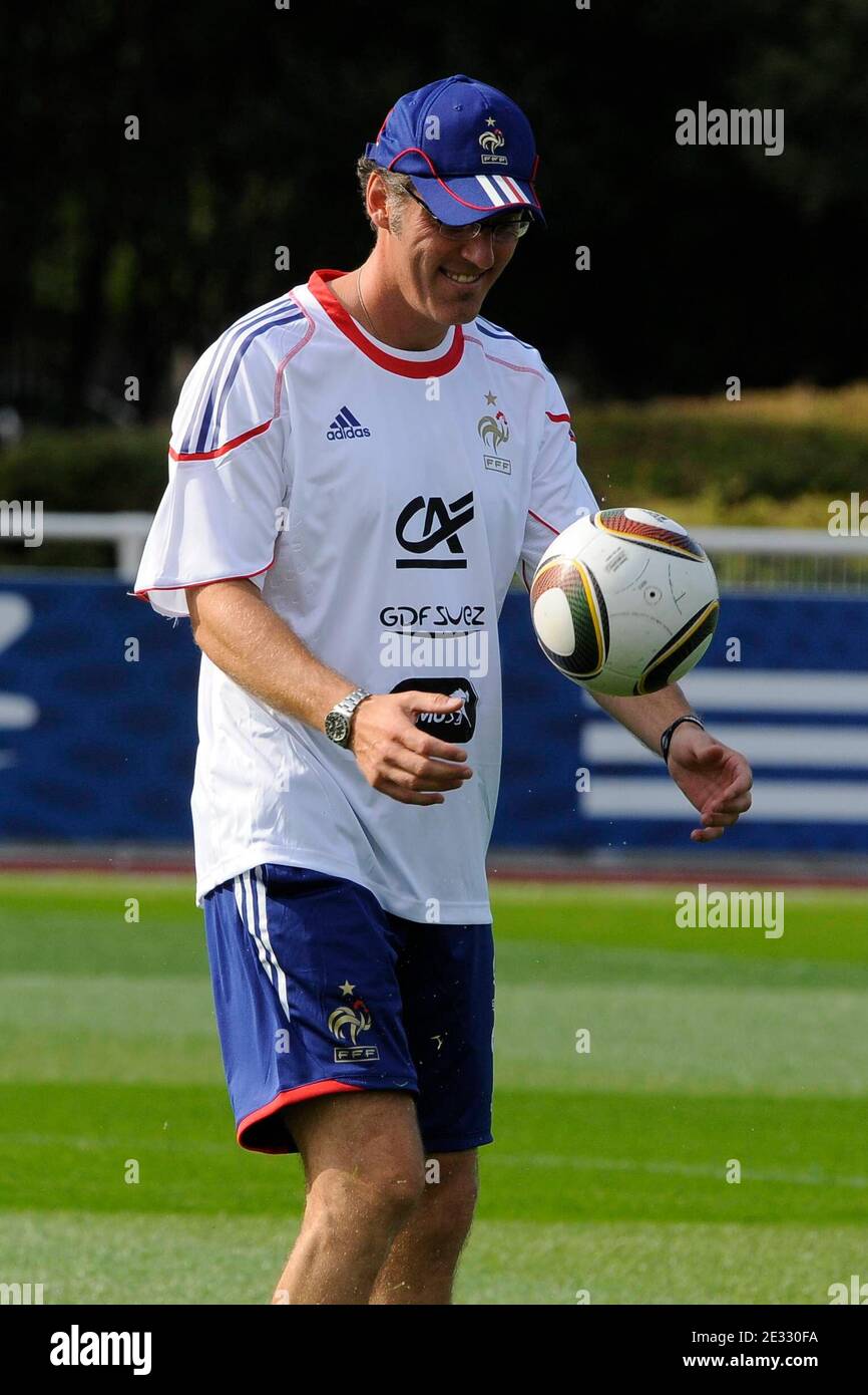 Laurent Blanc, new coach of the French national soccer team and his ...
