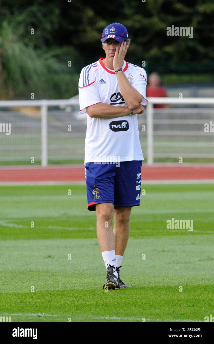 Laurent Blanc, new coach of the French national soccer team and his ...