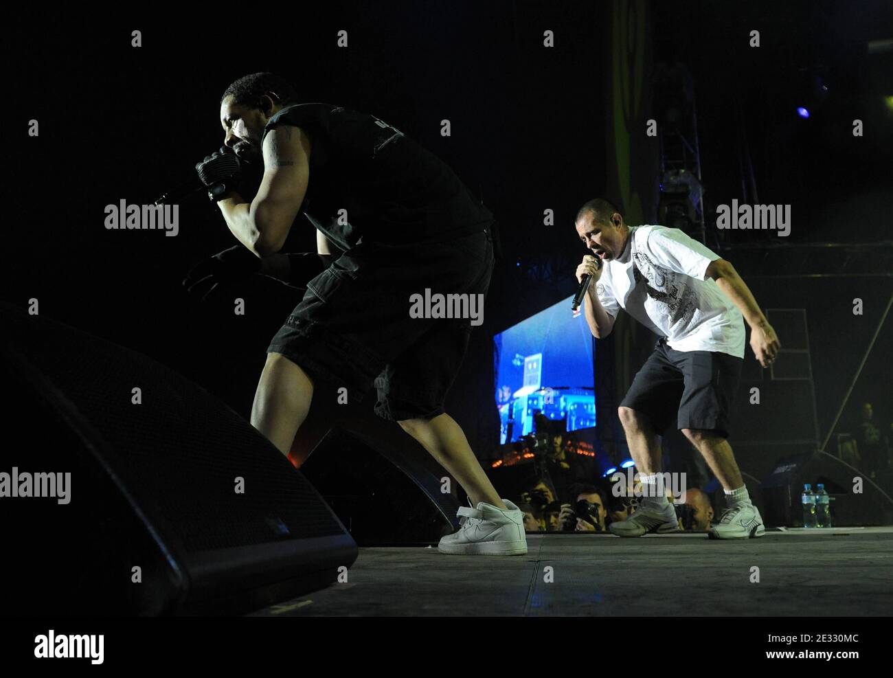 Joey Starr and Kool Shen from NTM during the Paleo Festival in Nyon ...