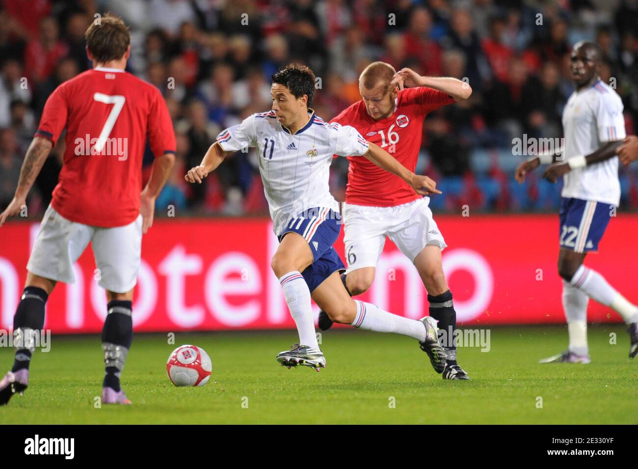 Samir Nasri in action during friendly match, Norway vs France at the ...