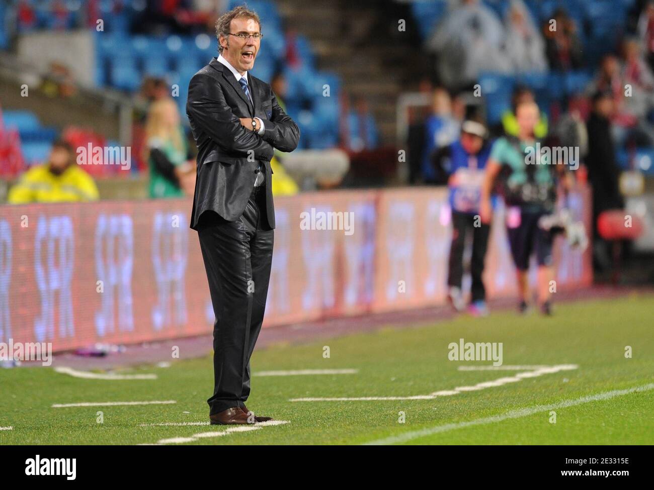 French National Soccer Team coach Laurent Blanc during friendly match ...