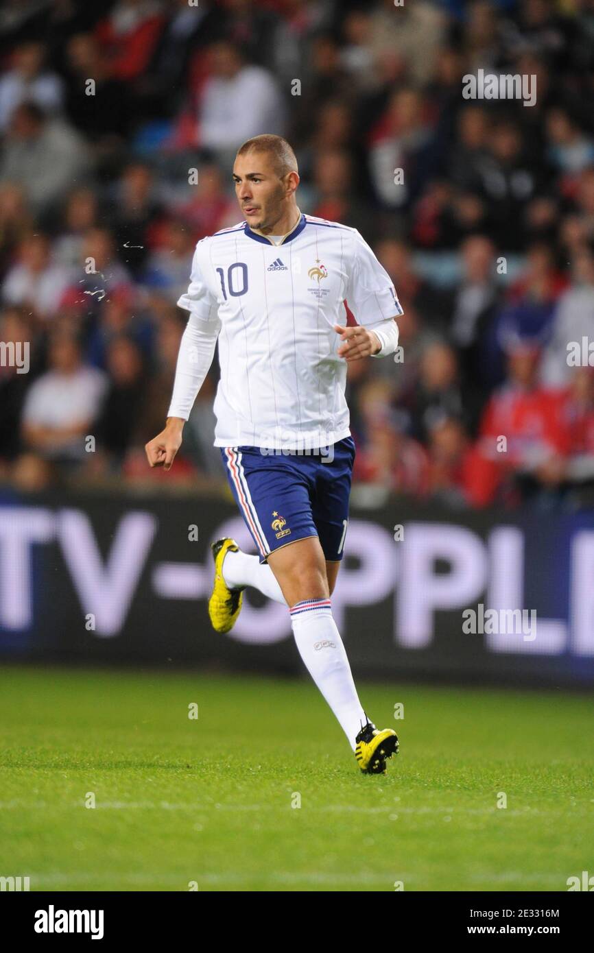 Karim Benzema in action during friendly match, Norway vs France at the ...