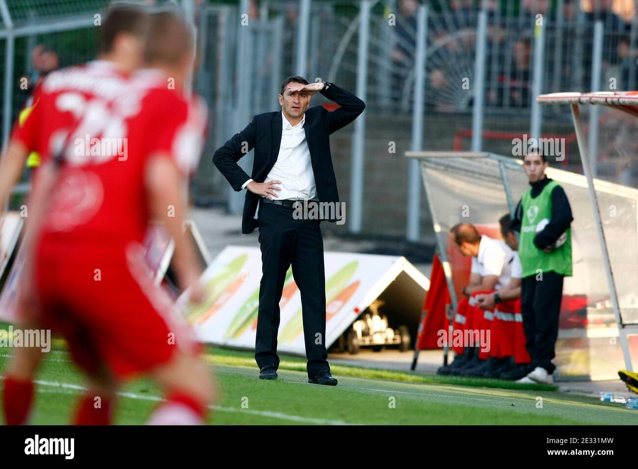 French 1st League soccer match between Valenciennes and Olympique de ...