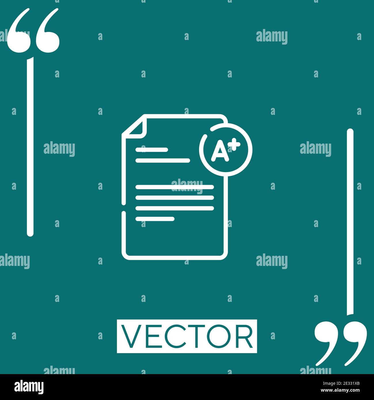 qualifications vector icon Linear icon. Editable stroke line Stock ...