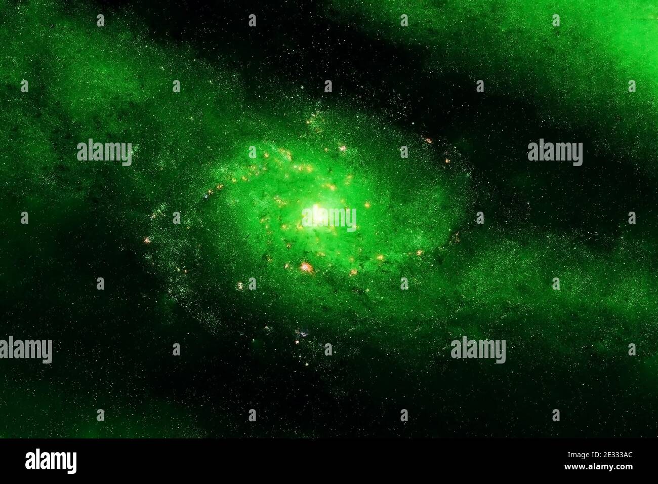 Big green galaxy. Elements of this image were furnished by NASA. High ...